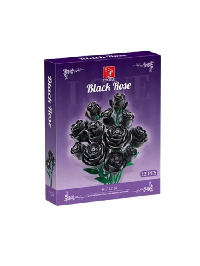 Конструктор Цветы, Букет черных роз