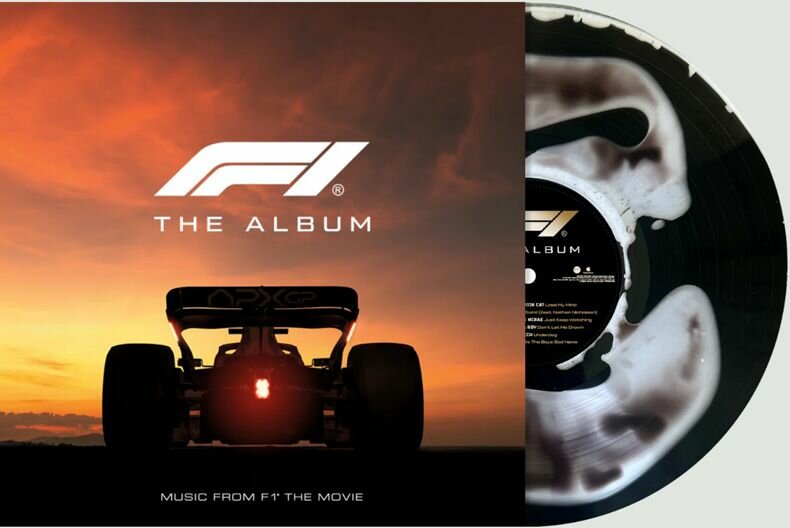 Сборник - F1 The Album (Music From F1 The Movie) (2025)/Bad World Limited Edition - Прозрачный с черным жидким наполнителем (эффект масла)/Виниловая пластинка