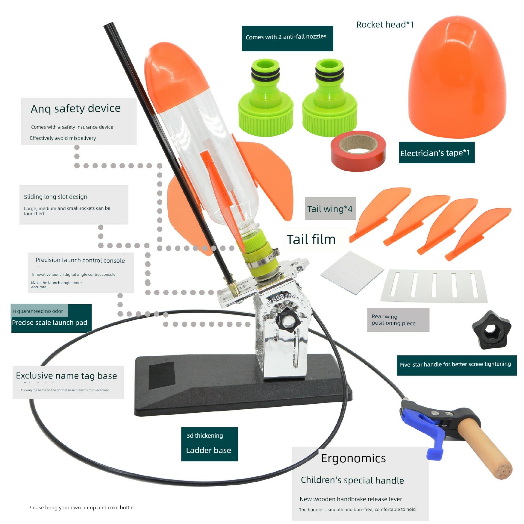 Модель водной ракетницы, научно-технический набор для сборки, полный комплект материалов, ручная работа, для