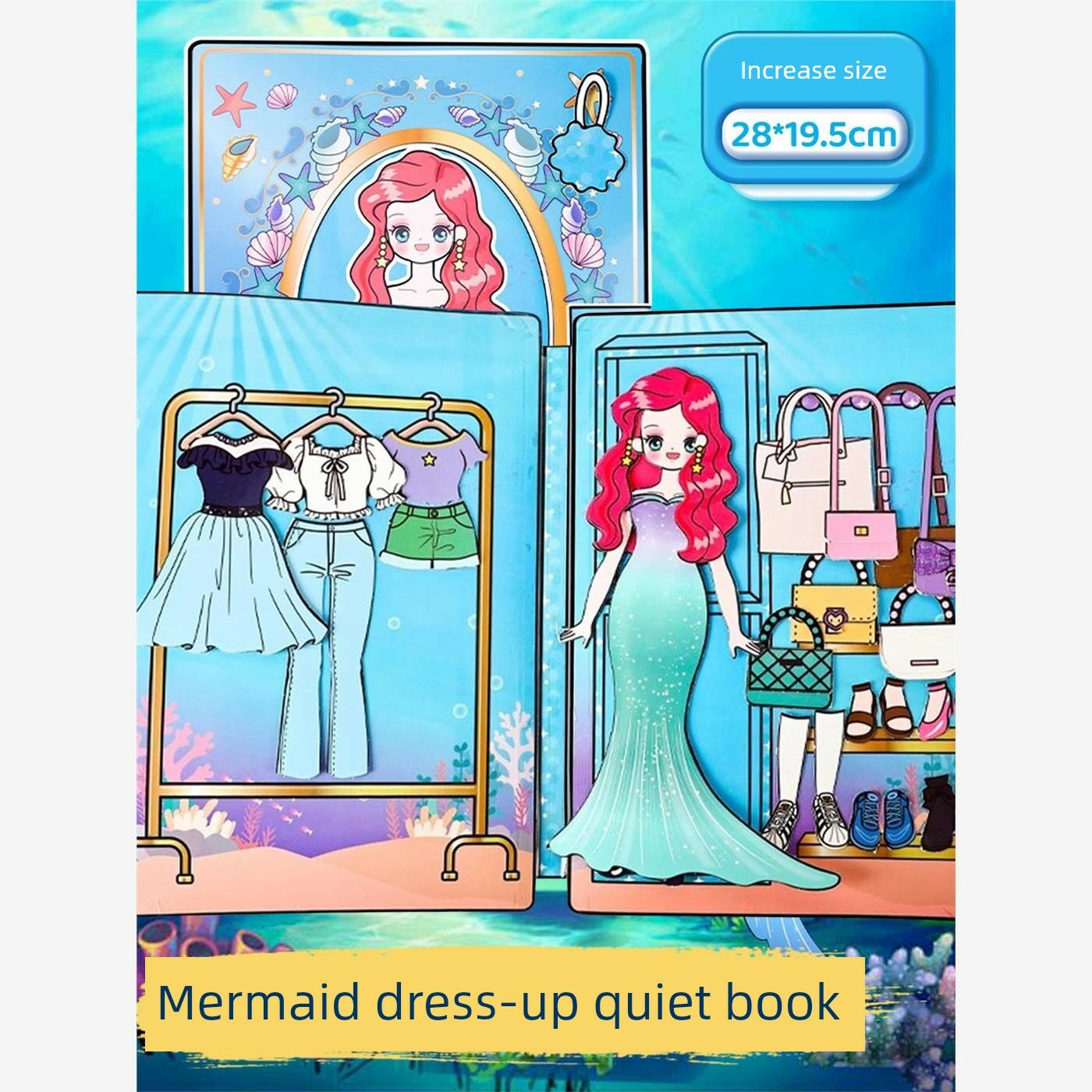 Развивающая книжка-раскраска «Принцесса Эльза»: Новинка, Набор для творчества для девочек, Сделай сам, без вырезания,