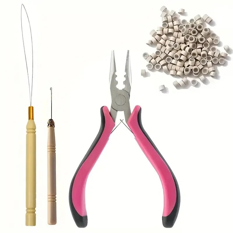 Набор для наращивания волос с микрокольцами beige