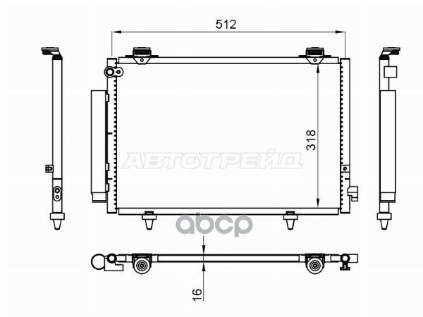 Радиатор кондиционера Toyota Probox 02- / Succeed 02-20 Sat арт. ST-TYS1-394-0