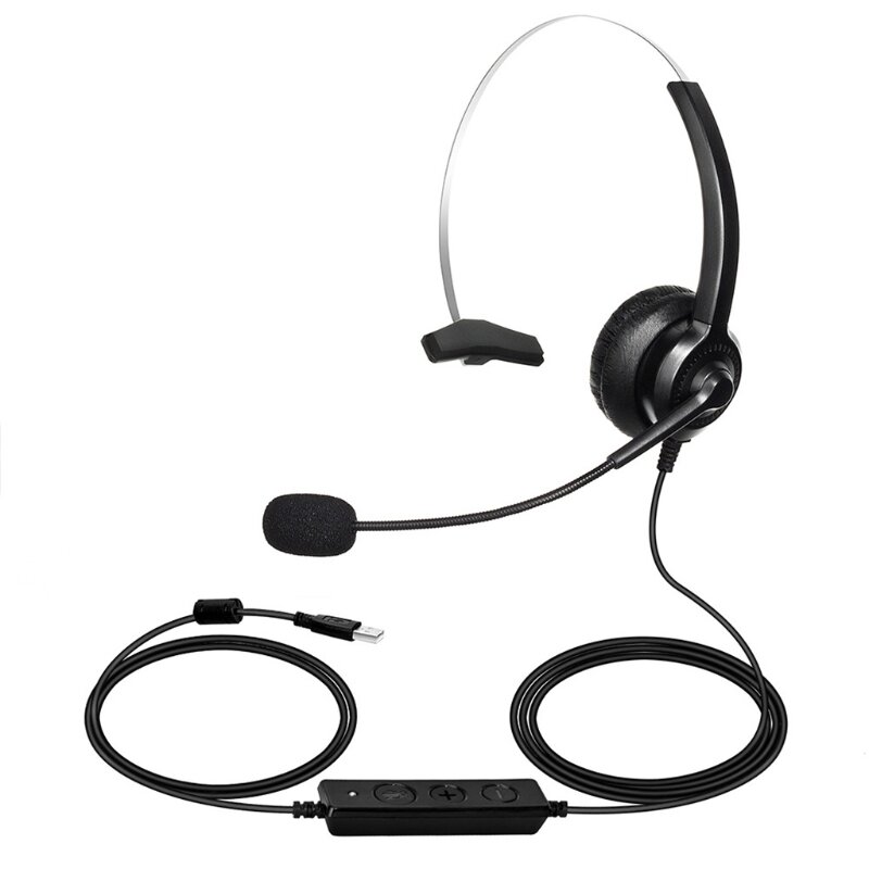 Сменный Кабель Для наушников USB 2,5 М Гарнитура Компьютерные Наушники Микрофон Вызов 98,43 дюйма Наушники для Колл-центра Наушники-вкладыши