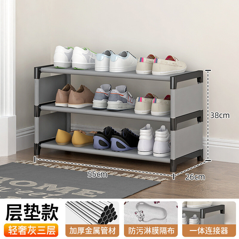 Простая обувная полка для входа в дом, многофункциональный шкаф для обуви, полка для обуви и шляп, многослойный органайзер для экономии пространства
