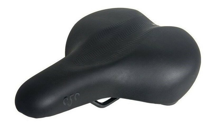 Седло велосипедное DDK D-50 комфортное, с эластомером, для ситибайков, унисекс