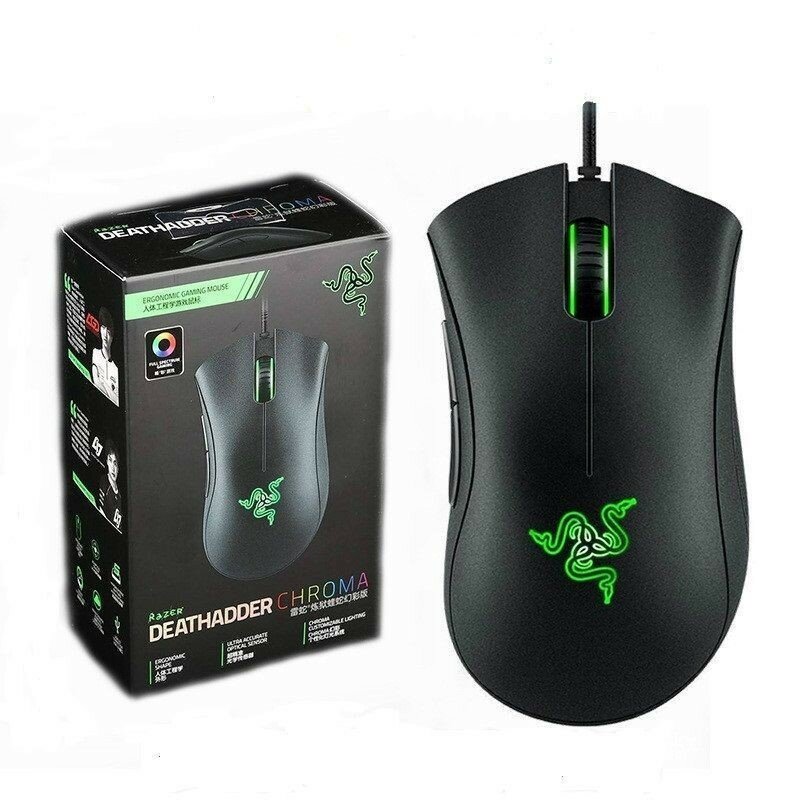 Мышь геймер Razer Deathadder Эргономичная Dpi инфракрасный 3500 3.5g зеленый