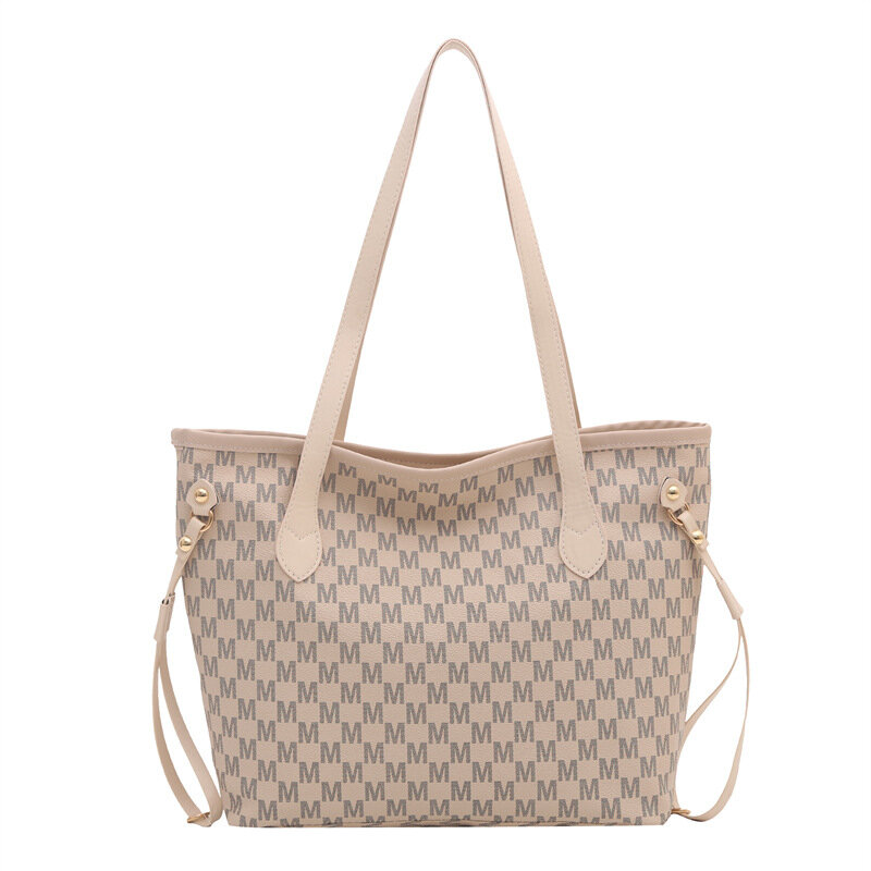 Большая сумка для женщин 2026 года, новая модная сумка через плечо для поездок, винтажный принт, европейская и американская ручная сумка-тоут