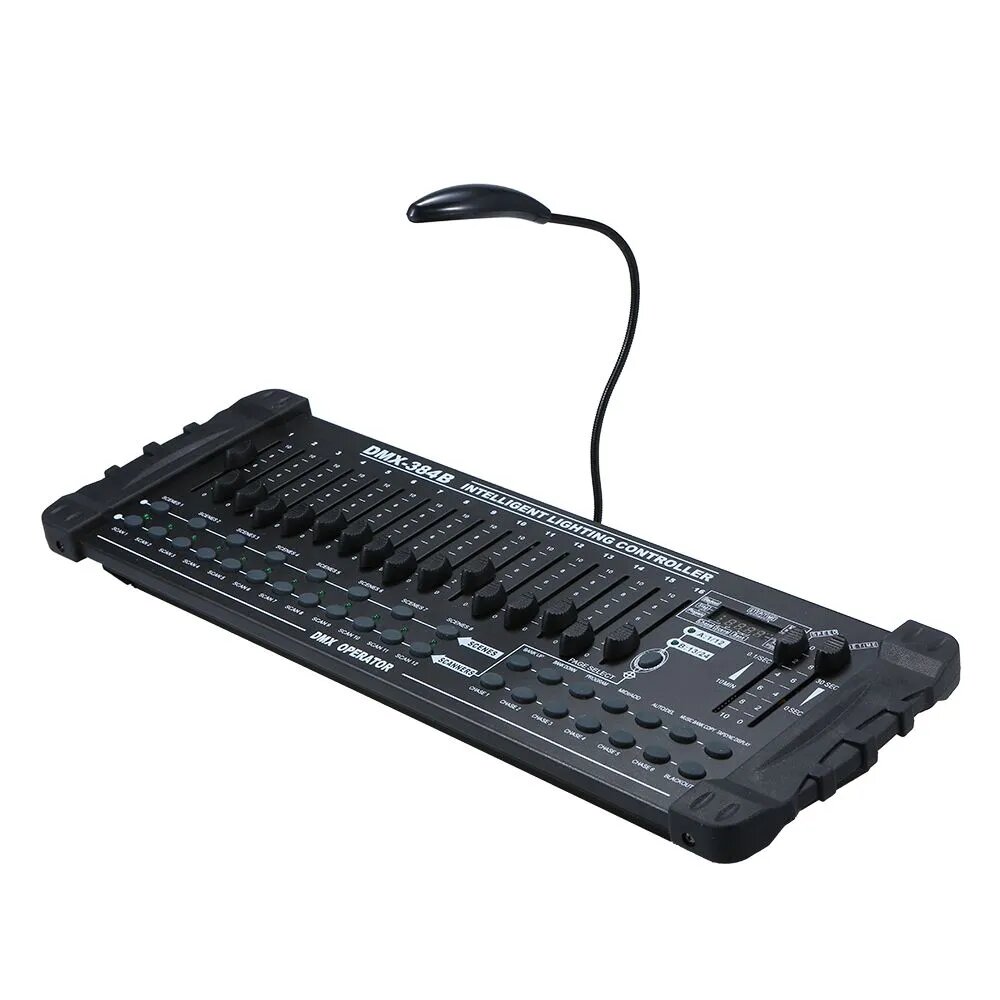 AC110-240V Мини-контроллер 384 канала для сценического освещения с ручным управлением, звуковой активацией и автоматическим режимом