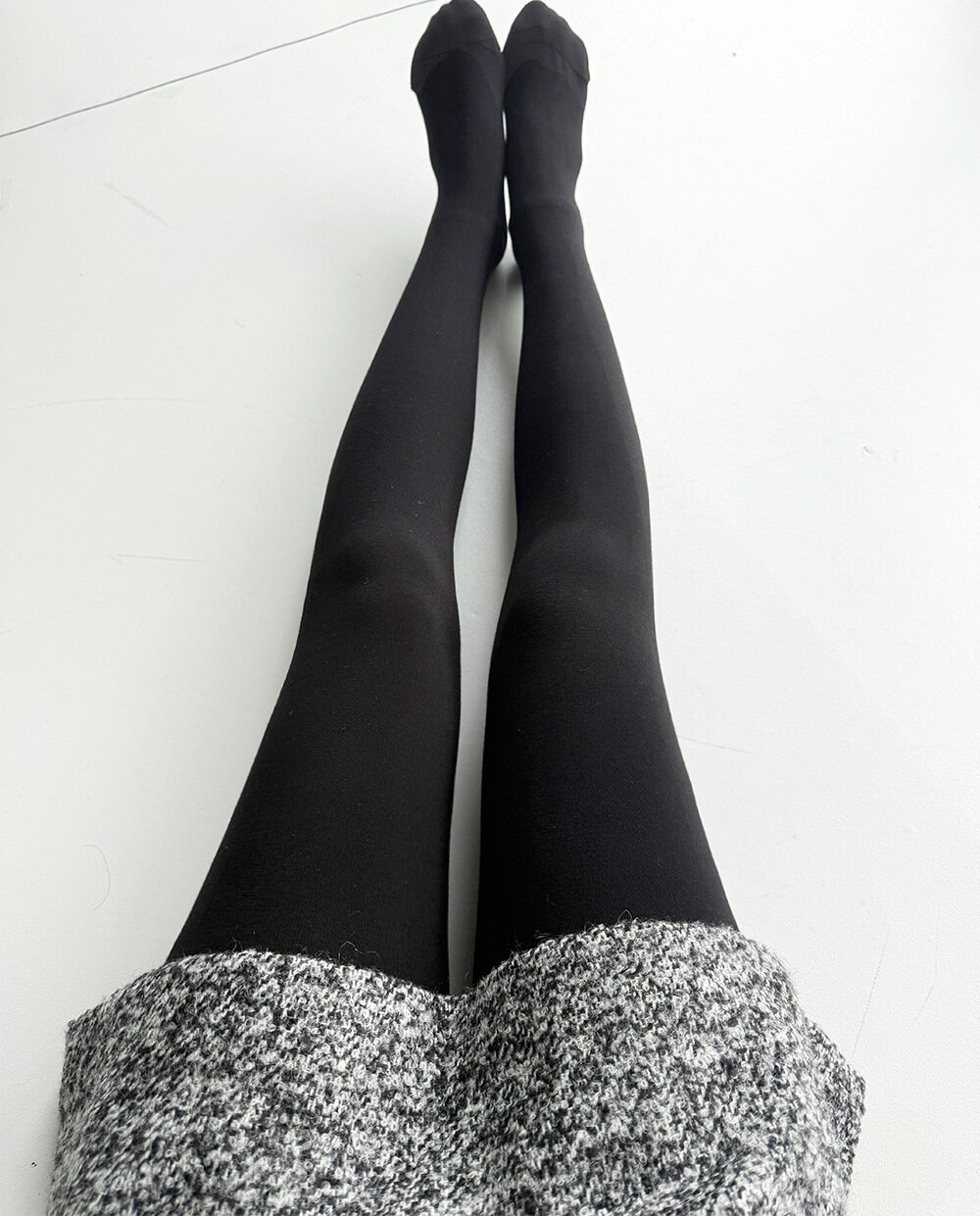 Усиленные пальцы 290 г плоские колготки осень-зима японский стиль теплые с флисовой подкладкой утолщенные легкие компрессионные утягивающие однотонные колготки