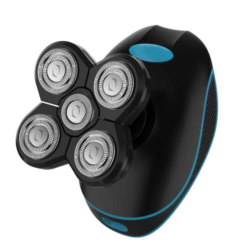 Бритва с головкой «четыре в одной» мощностью 8 Вт, моющийся аккумуляторный набор для всего тела, водонепроницаемая вращающаяся бритва с четырьмя головками и цифровым дисплеем