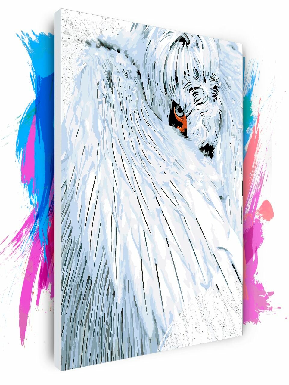 Картина по номерам на холсте Далматинский пеликан, 100 х 150 см