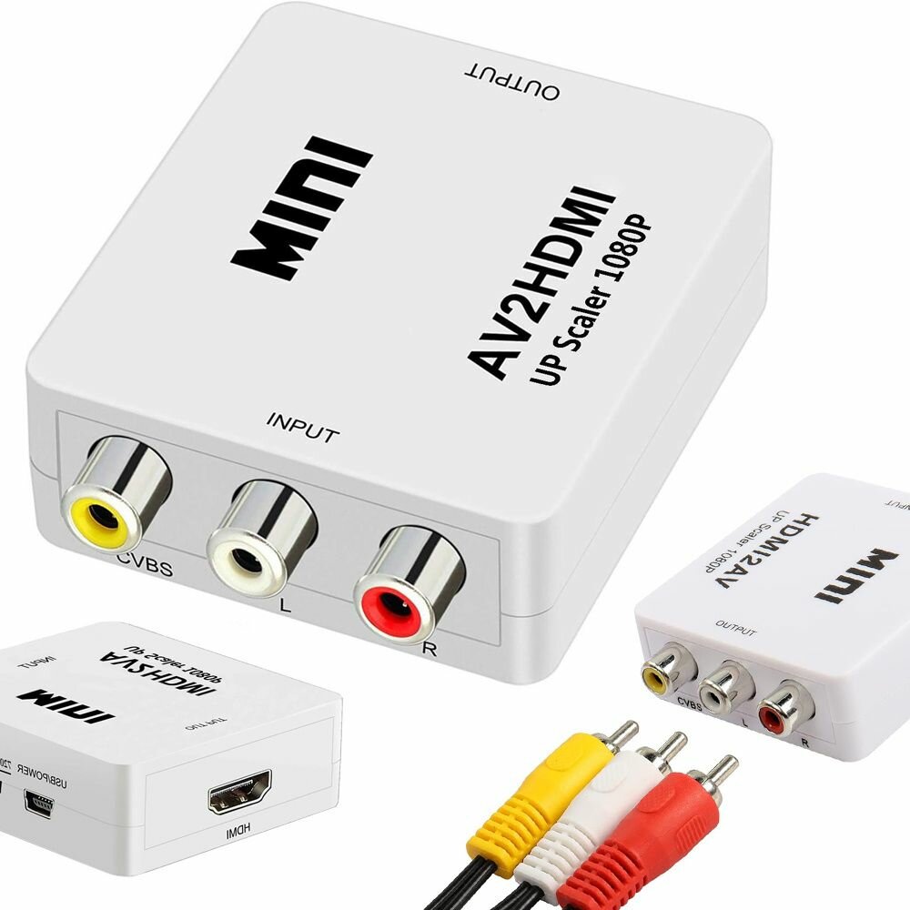 Конвертер AV - HDMI, переходник АV на HDMI, адаптер
