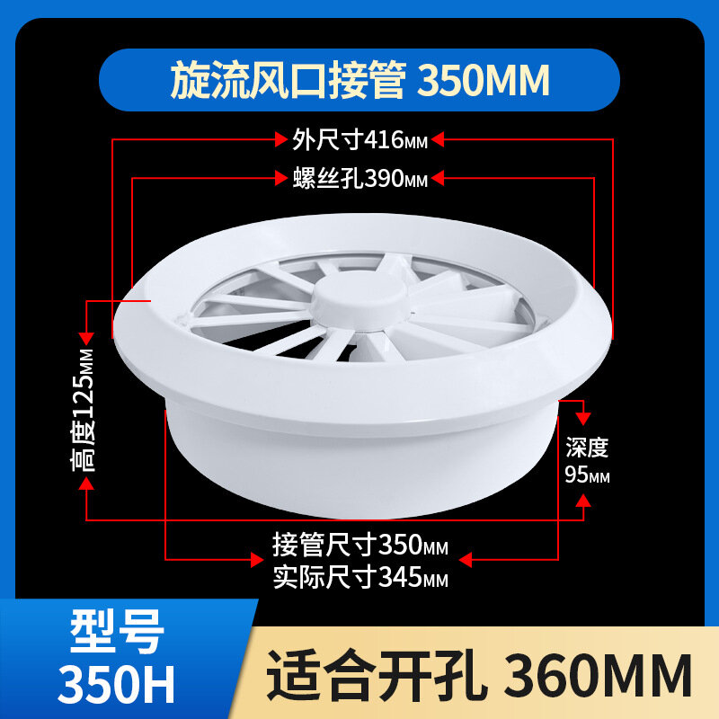 ABS регулируемый лезвийный вихревой воздуховод центрального кондиционера, круглый турбинный воздуховод, вентиляция, подача воздуха, вытяжной воздуховод