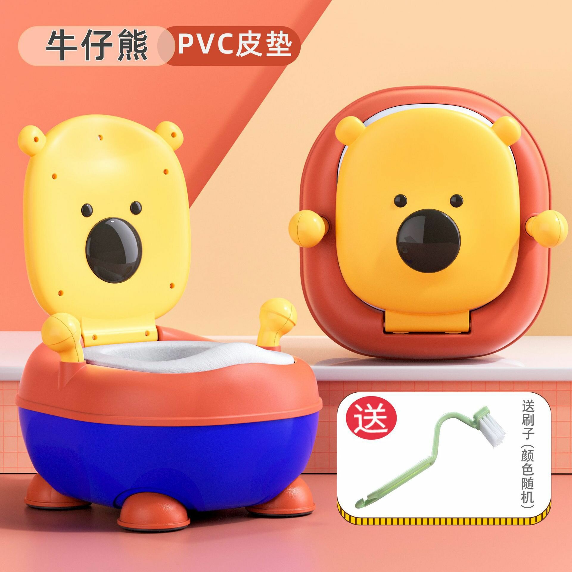 Производитель источника Детский туалет Горшок для мальчиков и девочек Младенческий горшок Писсуар Ведро для мочи Медведь Большой размер