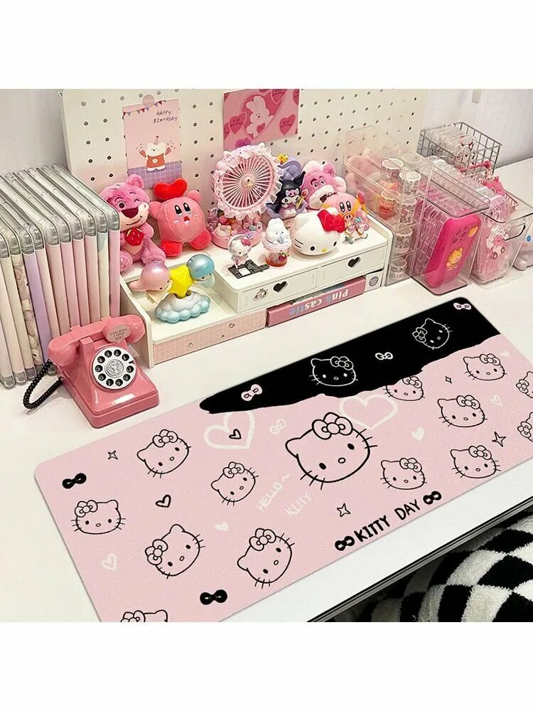 Hello Kitty Коврик для мыши, XXL, светло-розовый, шоколадный