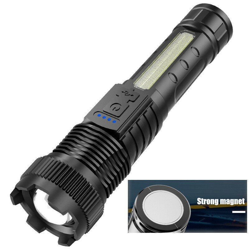 Новая трансграничная модель 118 P50, телескопический зум, мощный фонарик с сильным светом, зажим для ручки, красный и