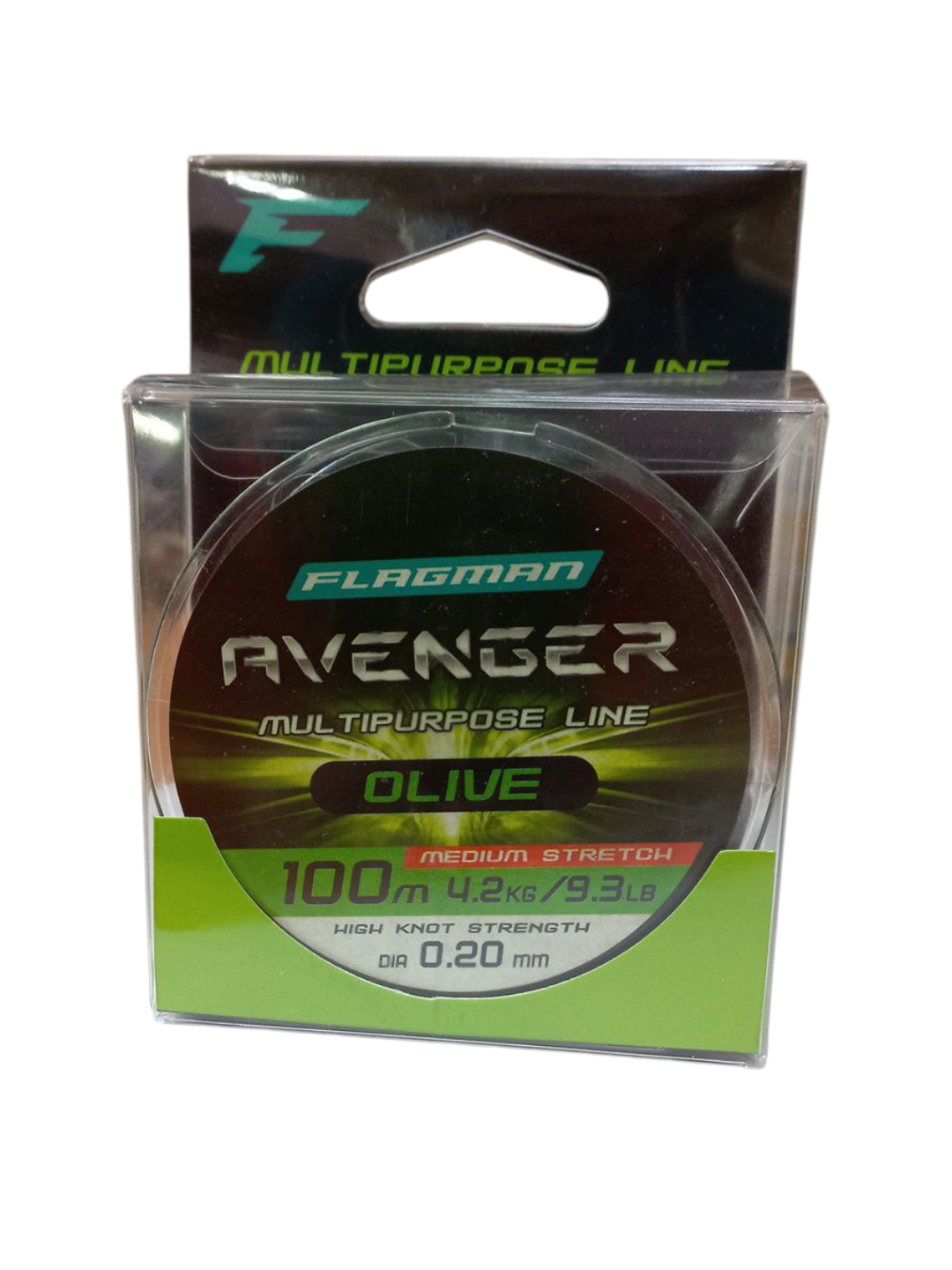 FLAGMAN Леска Avenger Olive Line 100м 0,20мм 4,2кг/9,3lb
