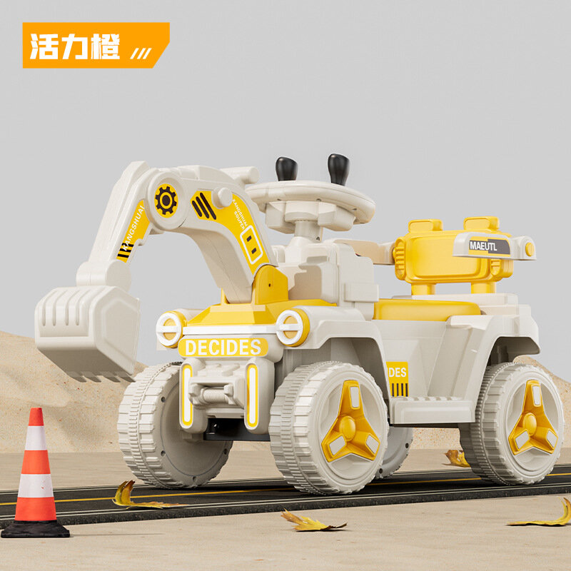 Новая большая игрушечная машина-экскаватор для детей, каталка для мальчиков и девочек, электрический экскаватор с пультом управления, строительная машина для катания