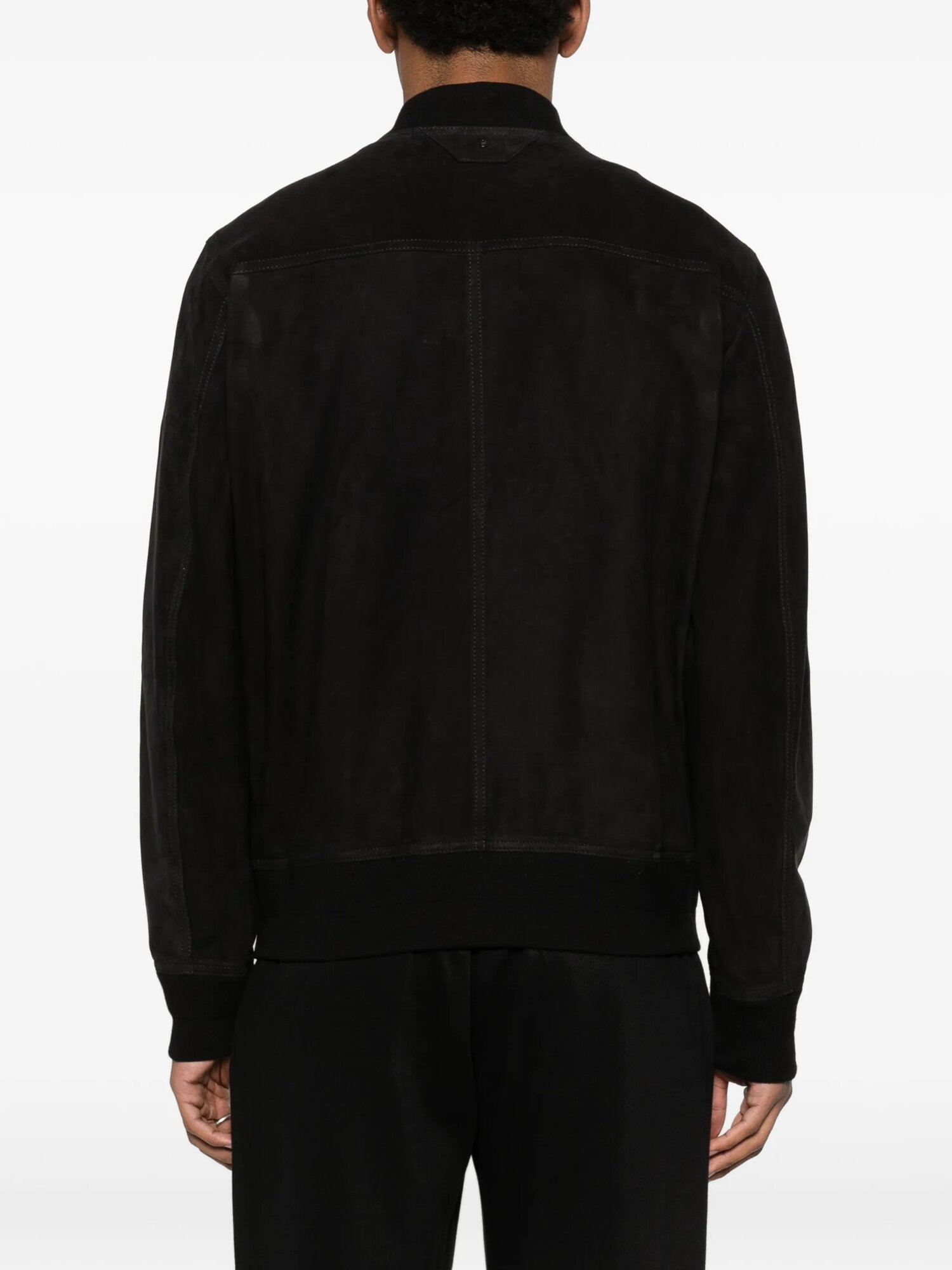 Куртка Salvatore Santoro Suede bomber jacket, размер 48, черный — фото 1