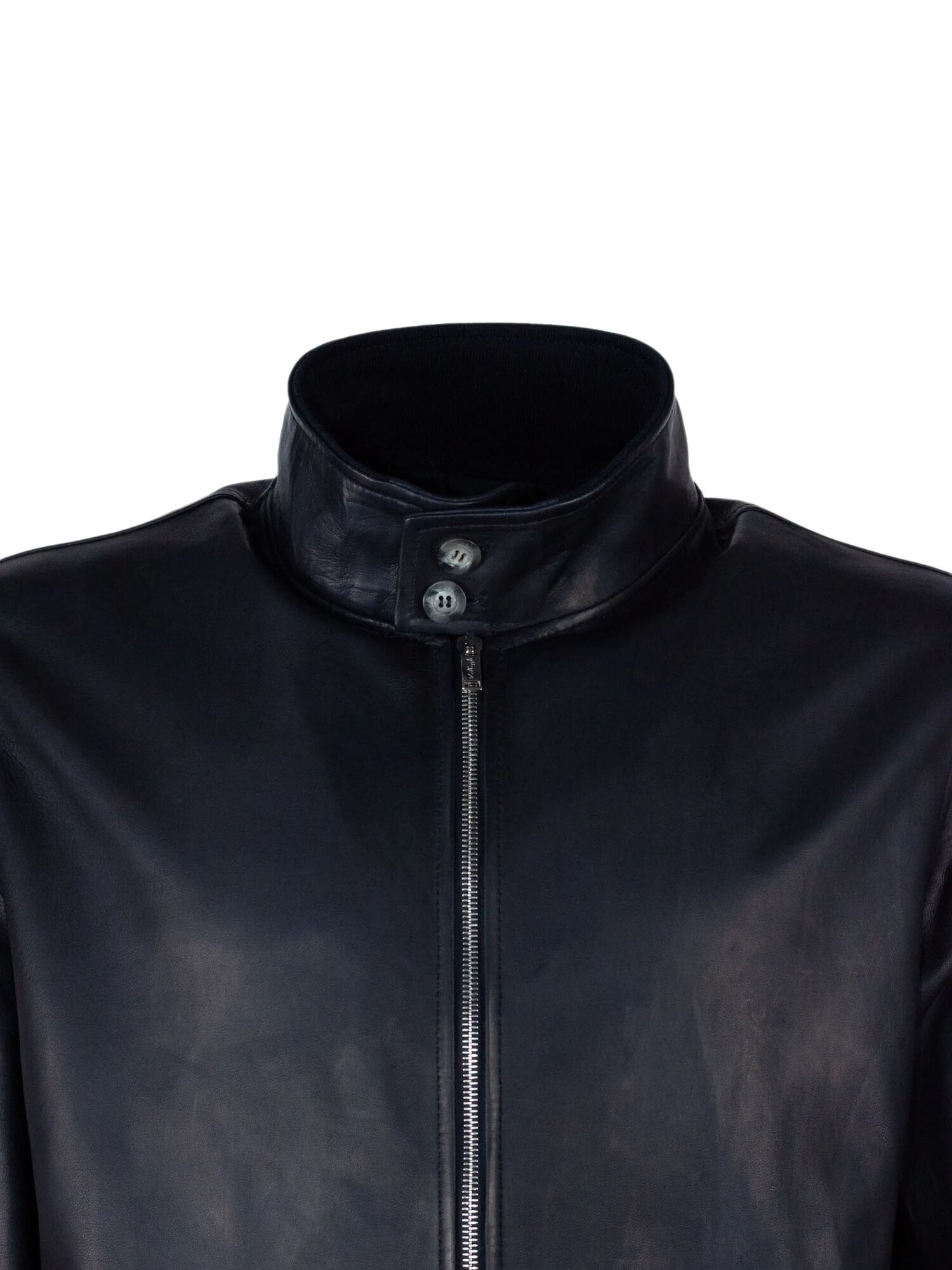 Куртка Volfagli Zip-up lambskin bomber jacket, размер 50, синий — фото 1