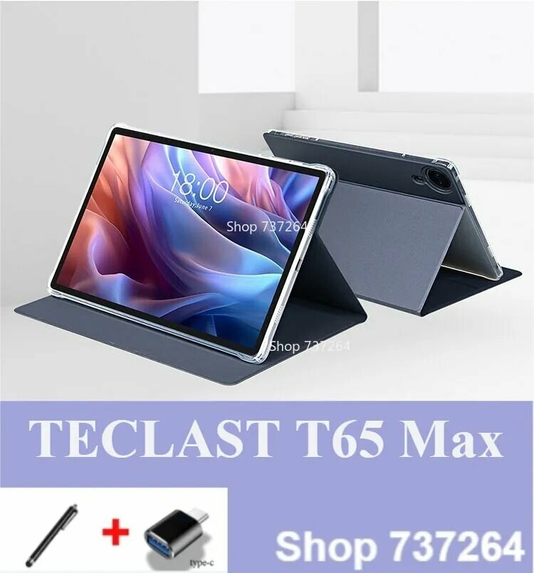 Защитный чехол для планшета TECLAST T65 Max с функцией скрытия экрана 13 дюймов (Smart Wake-Up)