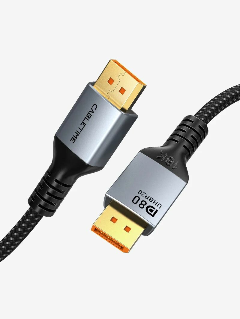 Кабель CABLETIME CD13H, DP 2.1, 1м, чёрный / DisplayPort 2.1 /