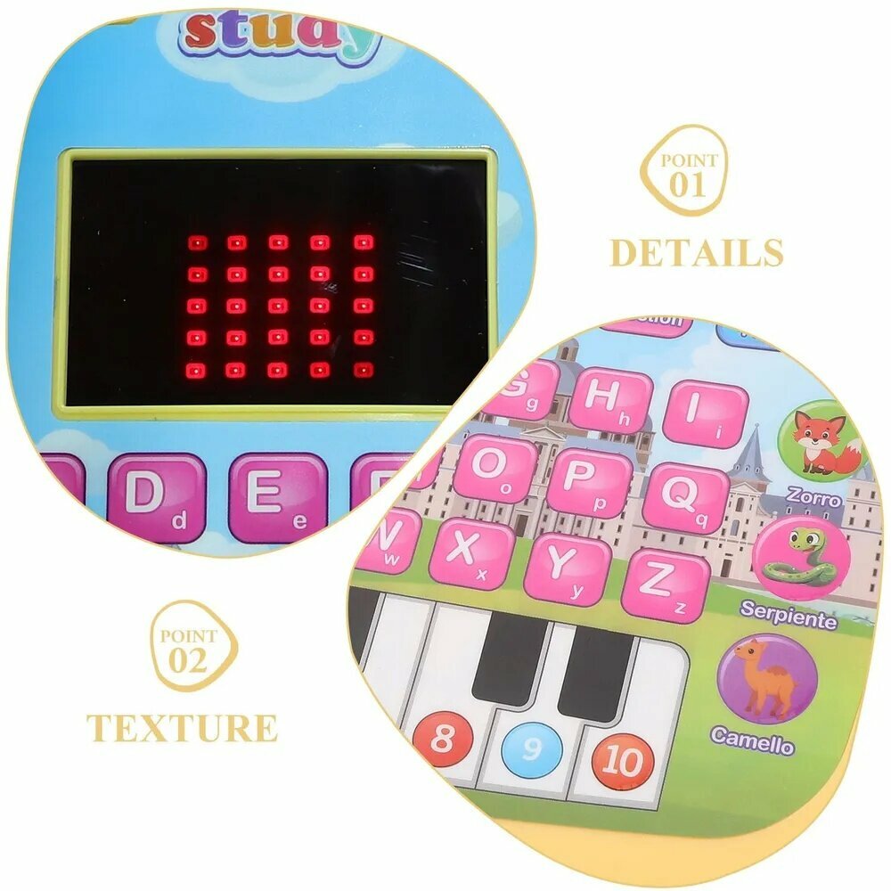 Детский Обучающий Планшет С Экраном Led Для Изучения Испанского Языка Азбуки Чисел И Слов 23.40X18.00X2.00Cm