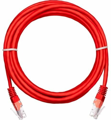 Патч-корд 1.5м Красный NETLAN RJ45 U/UTP 4
