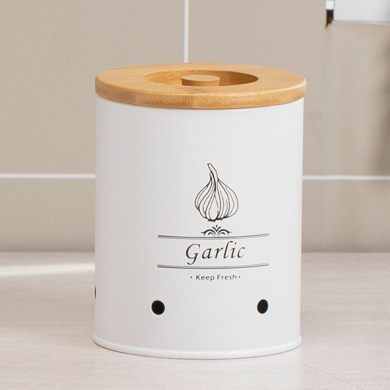 Банка для хранения картофеля с бамбуковой крышкой, дышащая коробка для овощей, металлический контейнер для хранения картофеля, лука и чеснока