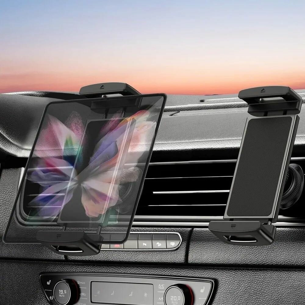 Автомобильное крепление для телефона для Samsung Galaxy Z Fold 6 5 4 3 2, вращающееся вентиляционное отверстие, держатель для телефона и планшета, подходит для устройств с диагональю 4-12,9 дюйма