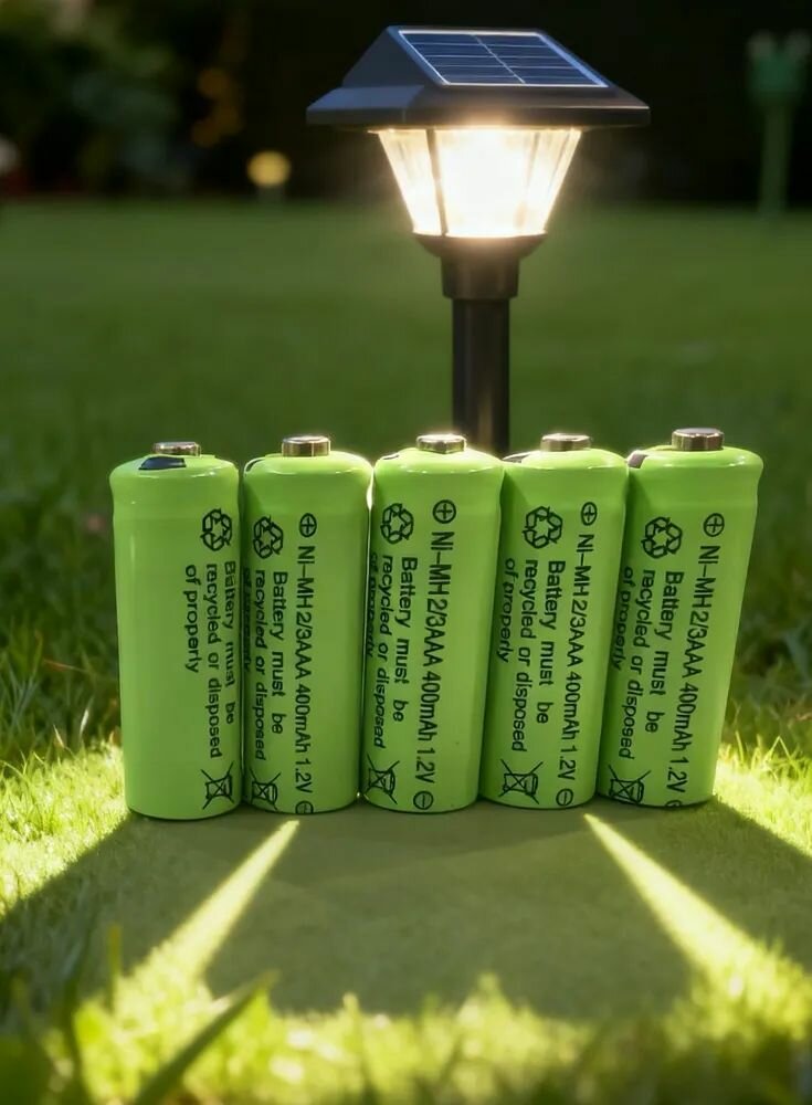 Аккумулятор 2/3 AAA NI-MH 1.2v 400mah 28x10мм 5 шт, не батарейка типа ААА