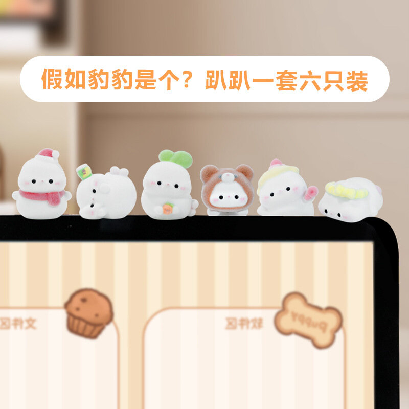 Пушистый плюшевый флокированный высококачественный маленький орнамент для декора компьютерного стола, автомобильного дисплея, креативный подарок