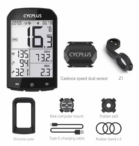 Велокомпьютер CYCPLUS M1 Черный, M1 C3 Z1