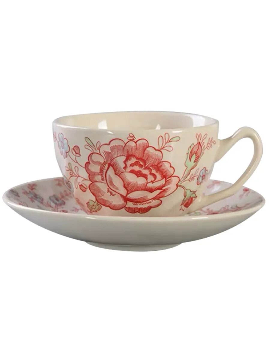 Французский ретро набор с чашкой и блюдцем керамическим