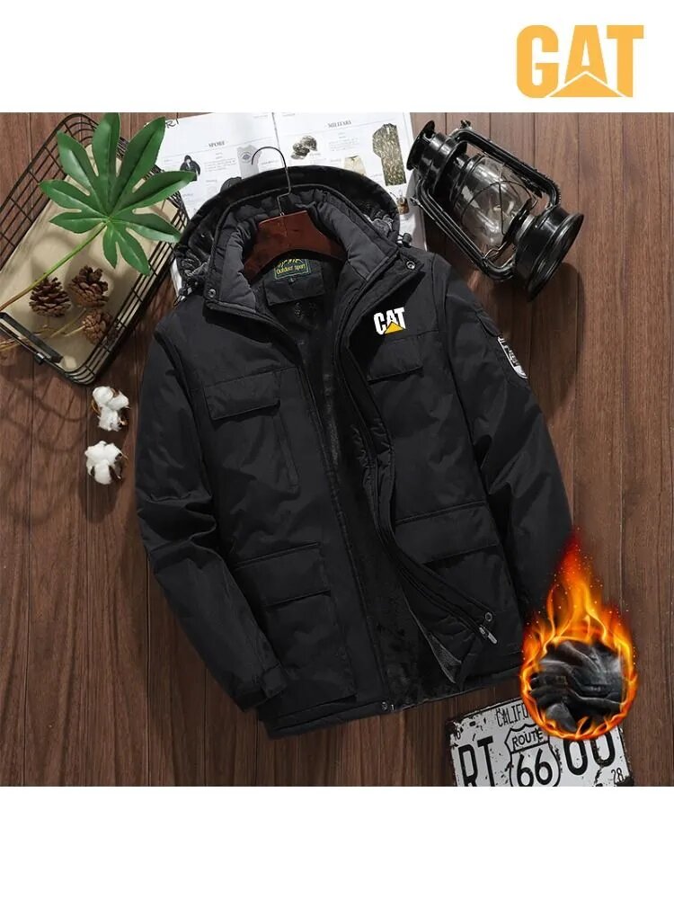 Пуховик Caterpillar Мужская утепленная куртка с капюшоном-водонепроницаемая, для активного отдыха и города