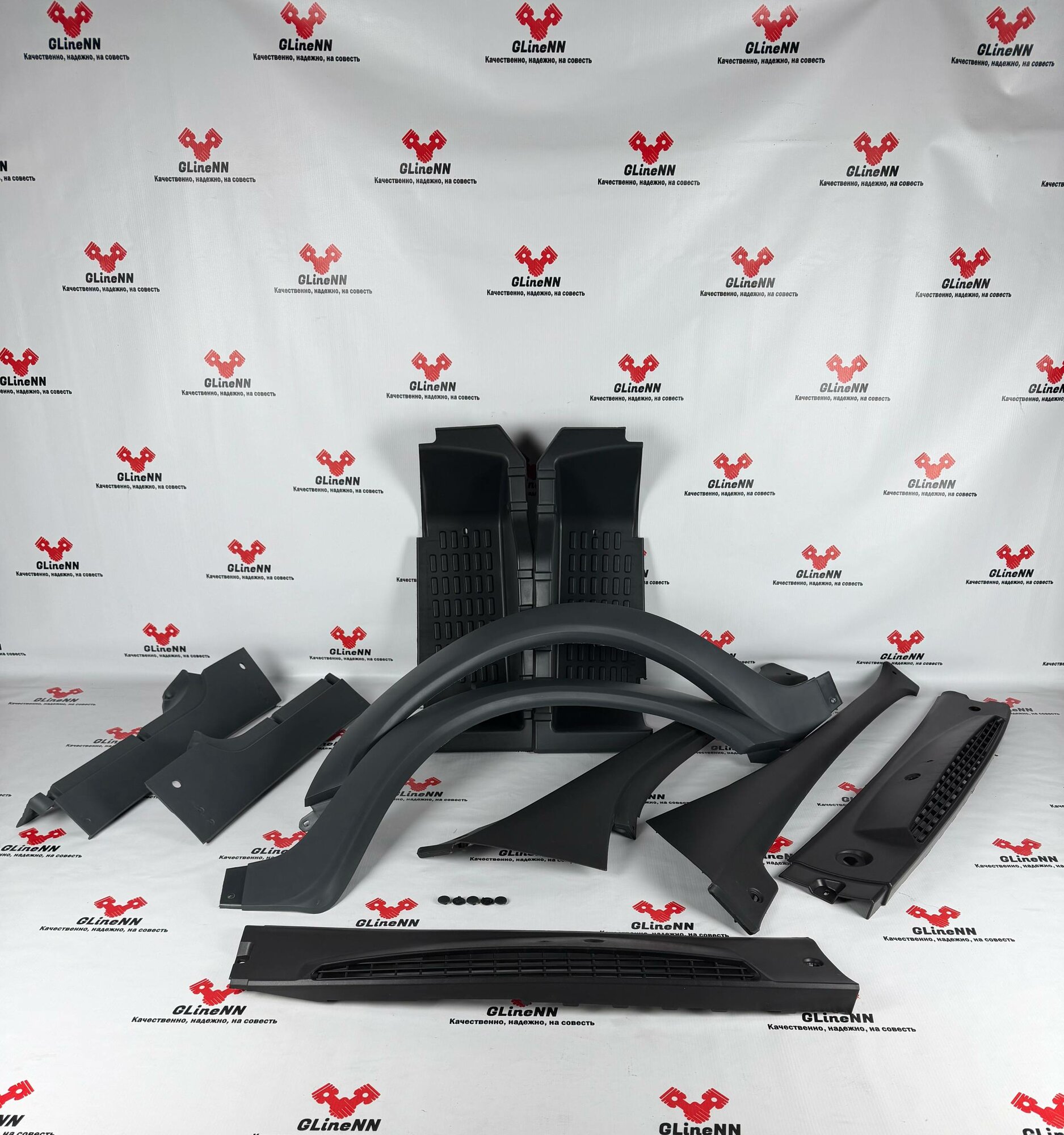 Облицовка кабины газель, графит, черный, полный комплект, 10 шт , фермер