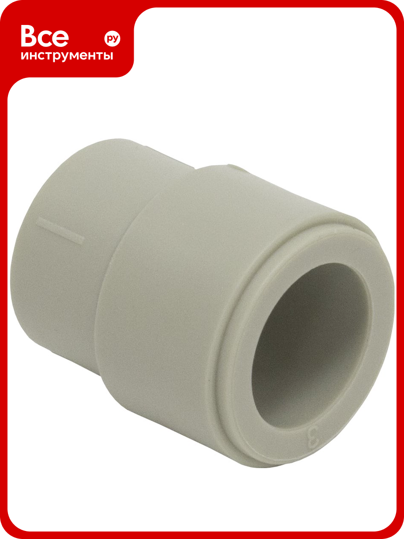 Муфта переходная TEBO PPR, 32x20, нар-вн, серый 031020243, полипропиленовый фитинг, для холодного водоснабжения