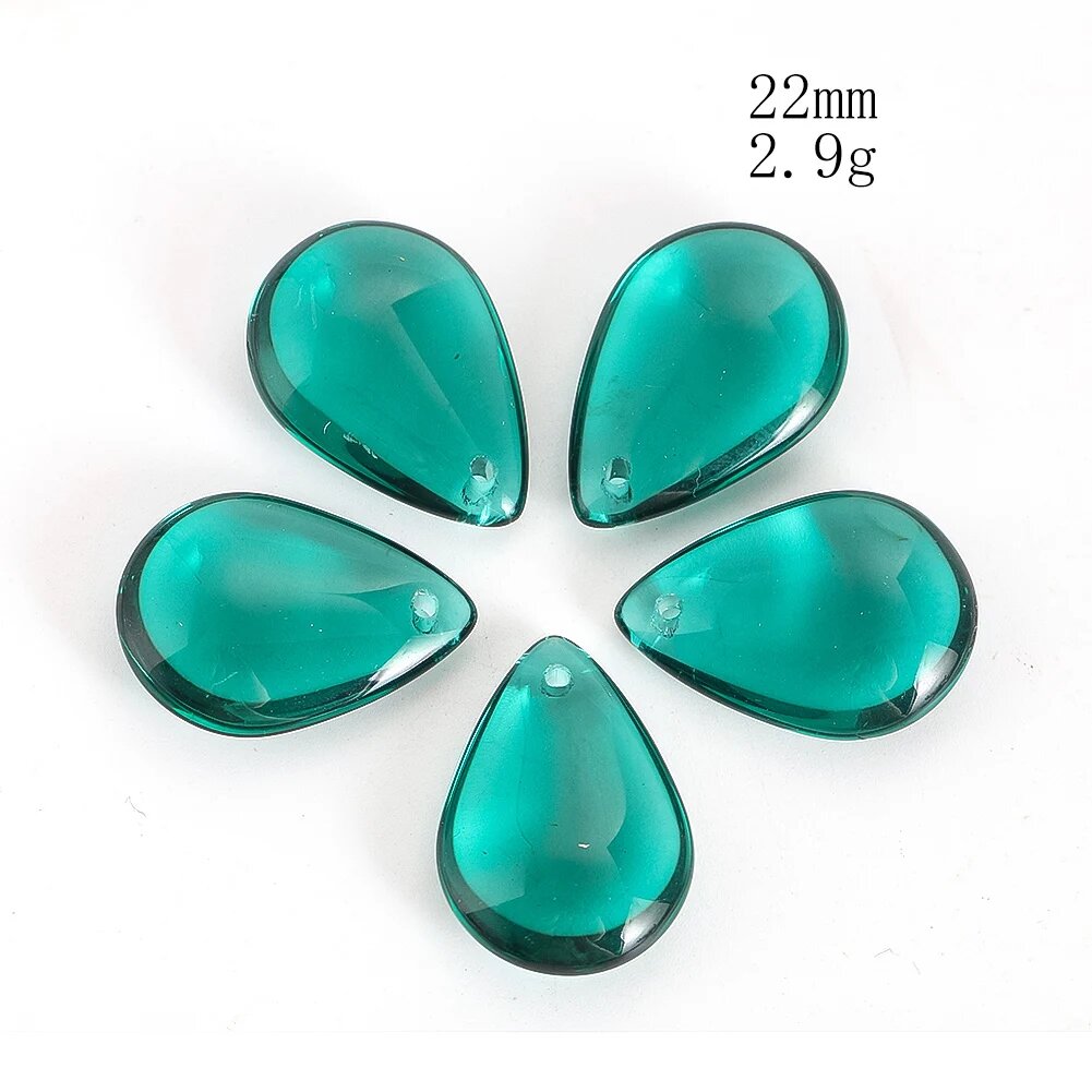 Хрустальные капли для люстр 5 шт. 22mm Green