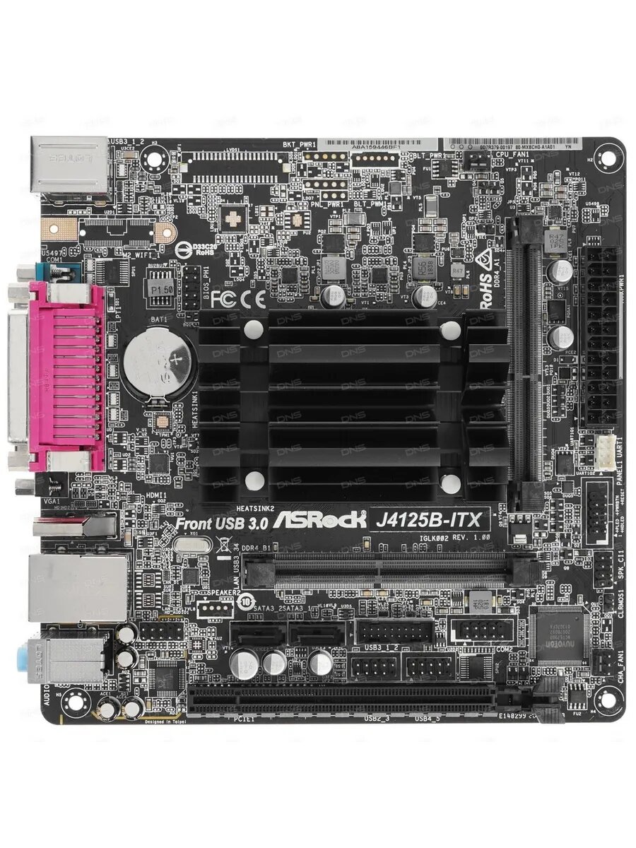 Материнская плата J4125B-ITX - FCBGA 1090, DDR4