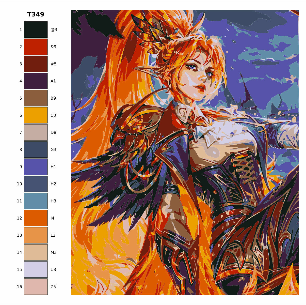 Картина по номерам Т349 "Mobile Legends: МИЯ" 70x90