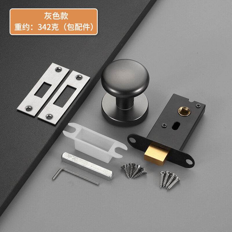 Аллюминиевый скрытый односторонний невидимый дверной замок для спальни, бесшумная домашняя дверь, фоновая стена, круглая безключевая невидимая ручка