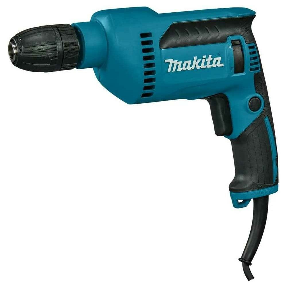 Дрель Makita 13мм, 630Вт, 0-3000 об/мин, БЗП, 1 скорость, 1,6кг, шнур 2м DP4021