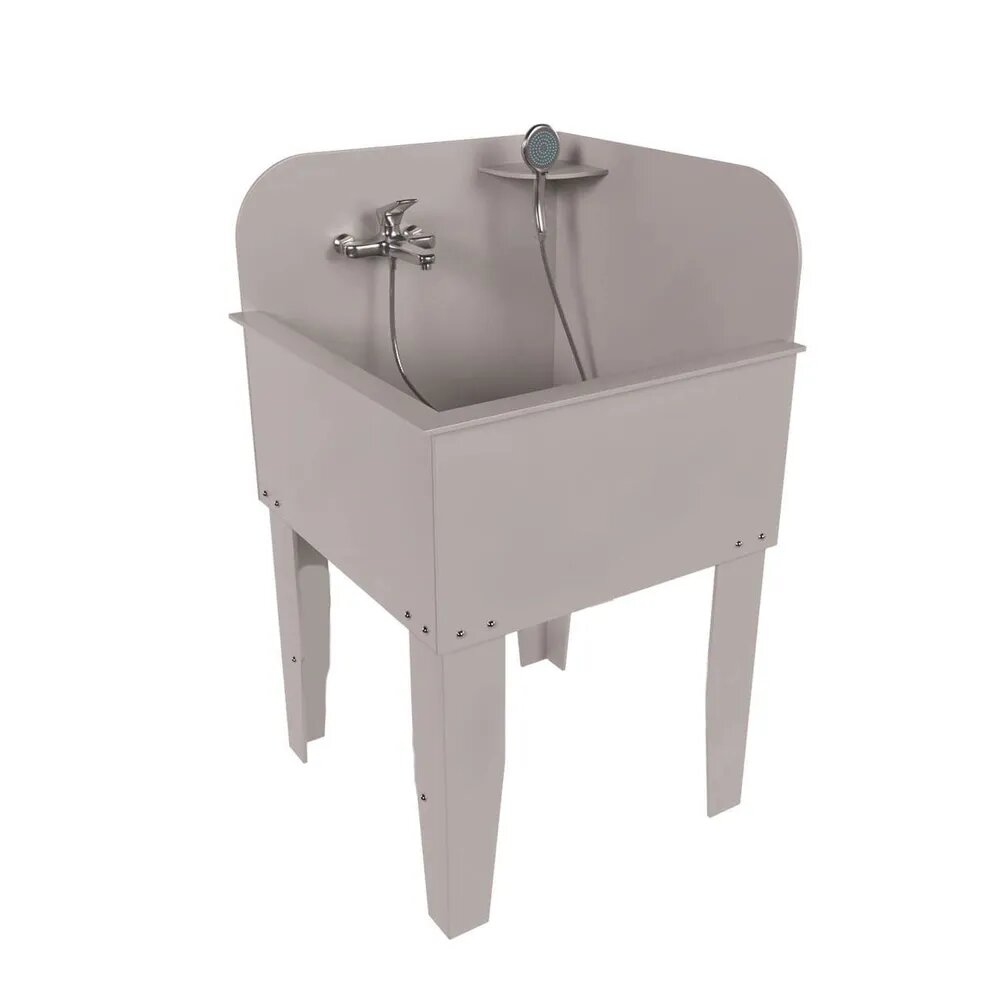 Ванна для груминга (мойка для собак) 50х50 со смесителем