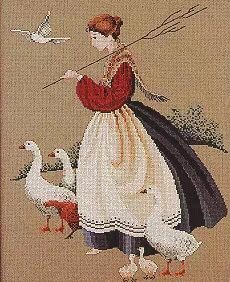 Набор для вышивания крестом, Погоня за гусями, Сделай своими руками, Вышивка, Подсчитал холст, Крестный комплект стежка
