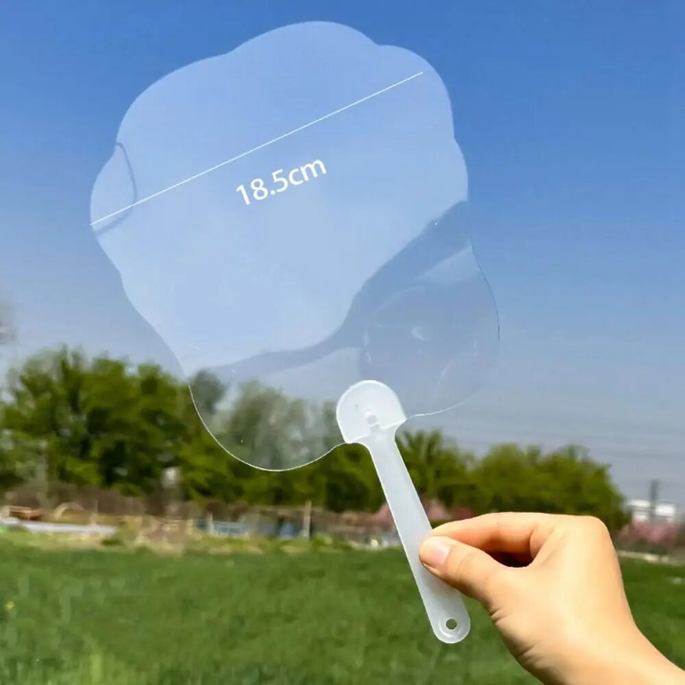 Прозрачный веер пластиковый 18.5см, Color: Transparent-style D