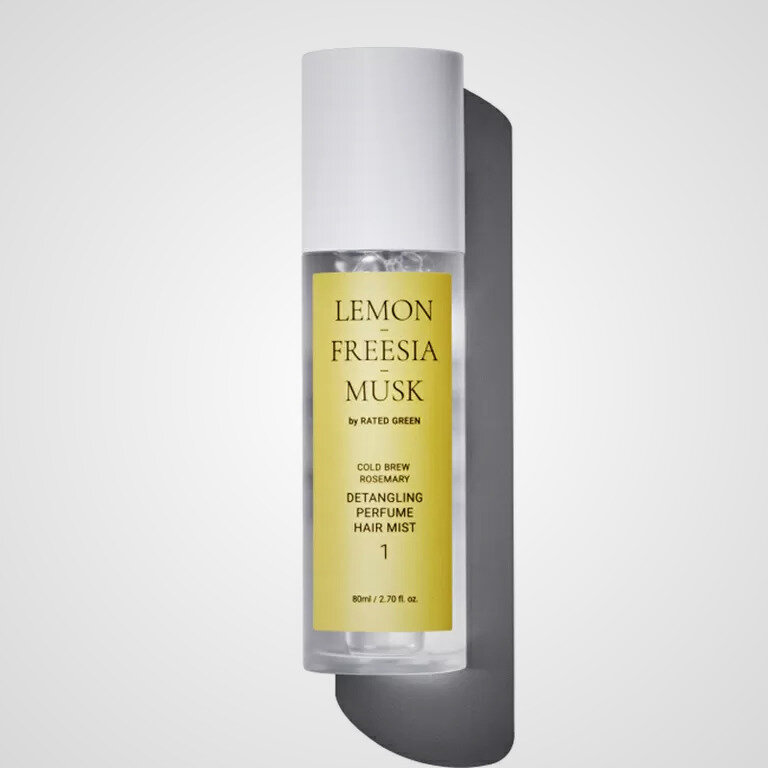 Разглаживающий парфюмированный спрей для волос "Лимон, фрезия, мускус" 80 мл RATED GREEN Lemon Fresia Musc Detangling Perfume Hair Mist Спрей 80 мл