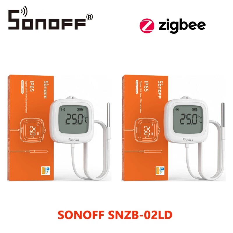 SONOFF SNZB-02LD, комплект 2шт, Zigbee термометр