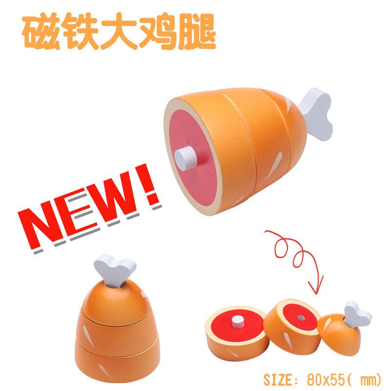 Игрушки для ролевых игр для девочек, имитация нарезки овощей, кухня, деревянные магнитные фрукты, веселая игра