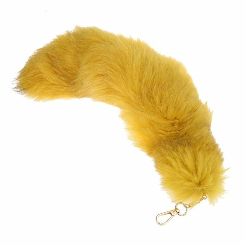 Искусственные хвосты из искусственного меха для костюмов, Желтый