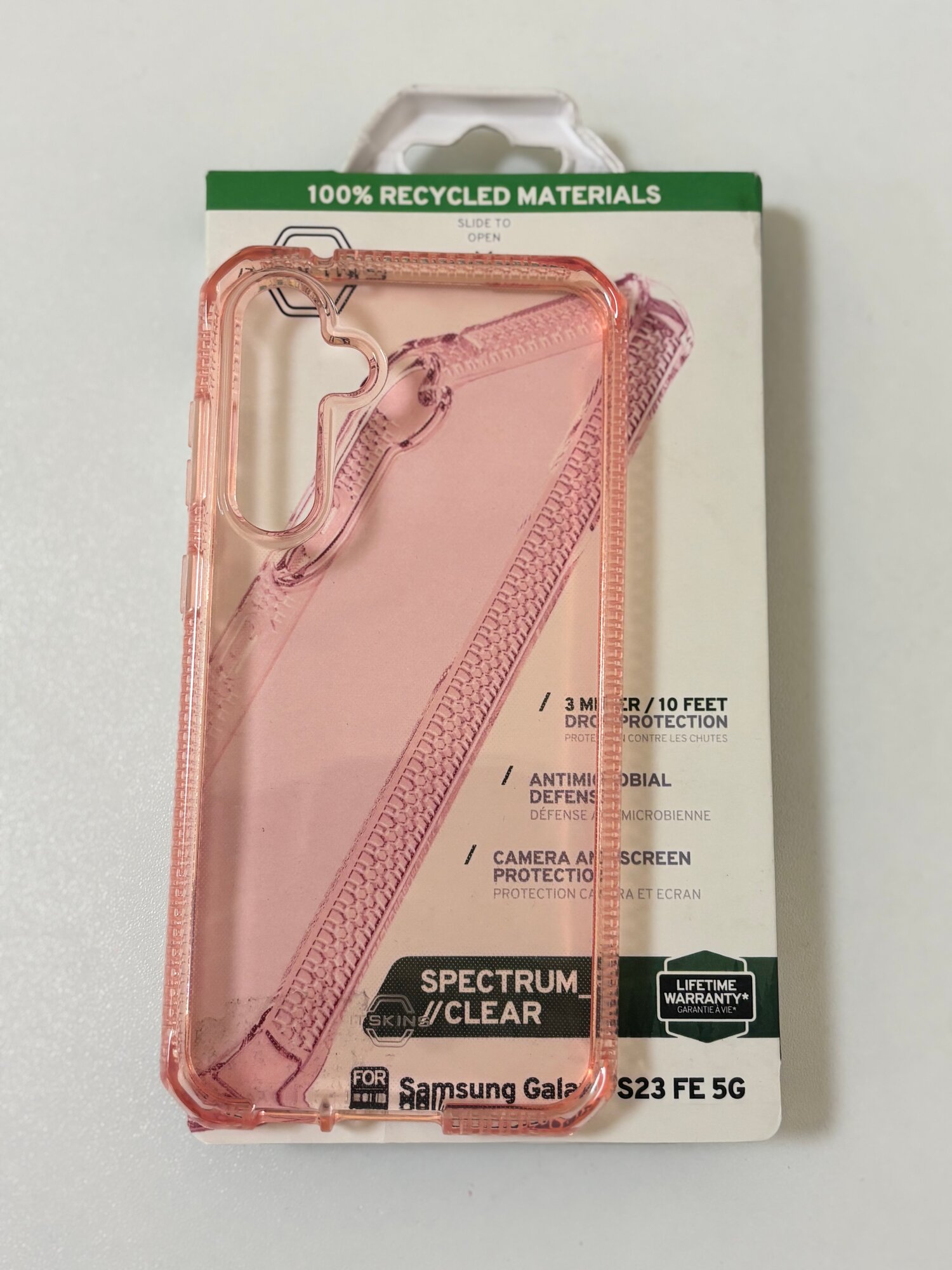 Чехол-накладка ITSKINS SPECTRUM CLEAR для Samsung Galaxy S23FE, розовый